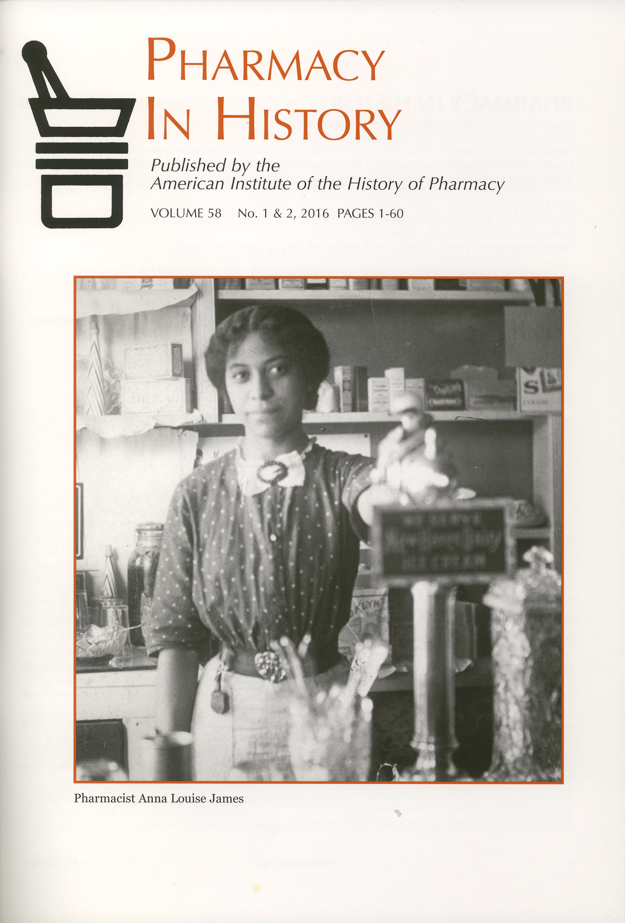 Pharmacy in History Vol. 58 (2016) | American Institute of the History ...