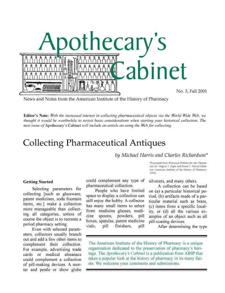 Digitized AIHP Publications - American Institute of the History of Pharmacy